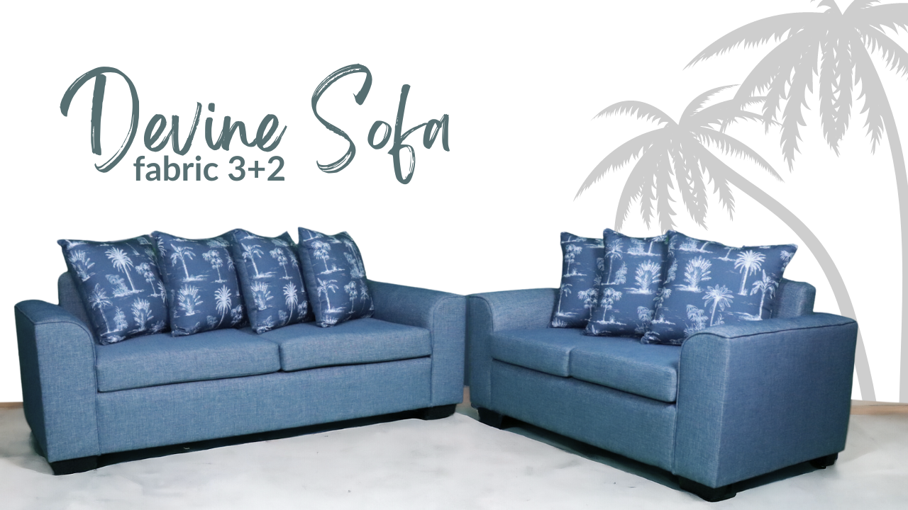 Devine Fabric Sofa 3+2 (NZ Made) – Moda Furnitures